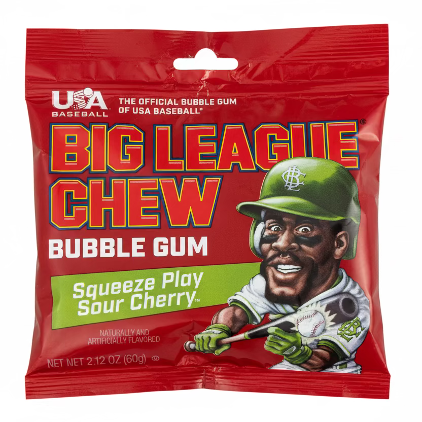 Big League Chew Sour Cherry Pouch - 2.12oz | Candy Funhouse – Candy ...