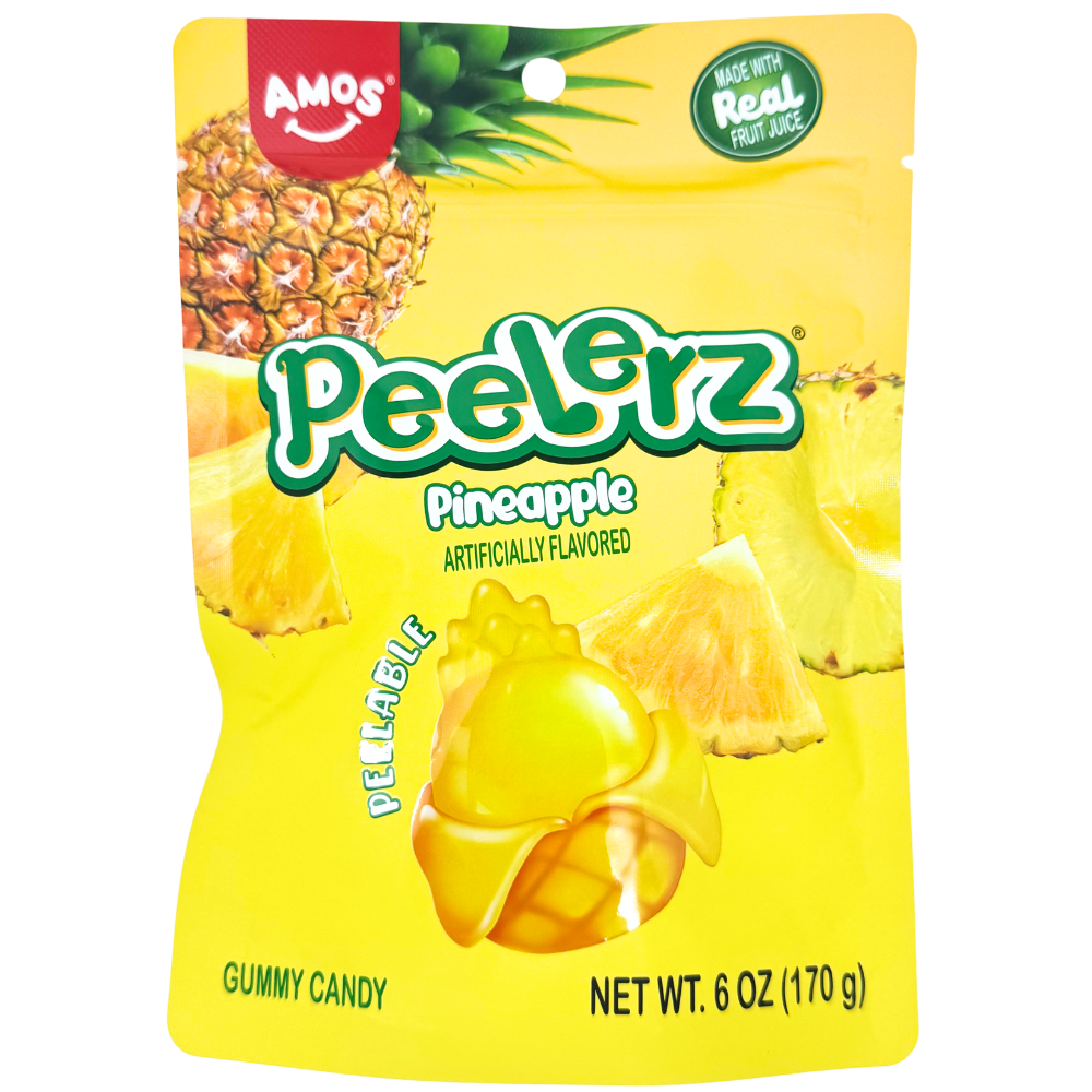 Amos Peelerz Gummy Pineapple - 6oz | Candy Funhlouse – Candy Funhouse CA