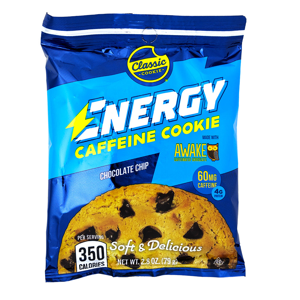 Classic Soft Energy Caffeine Chocolate Chip Cookie - 79g | Candy Funhouse – Candy Funhouse CA