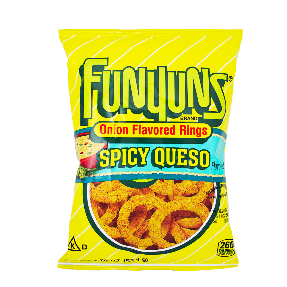 Frito Funyuns Spicy Queso Onion Rings-1.8oz | Candy Funhouse – Candy Funhouse CA