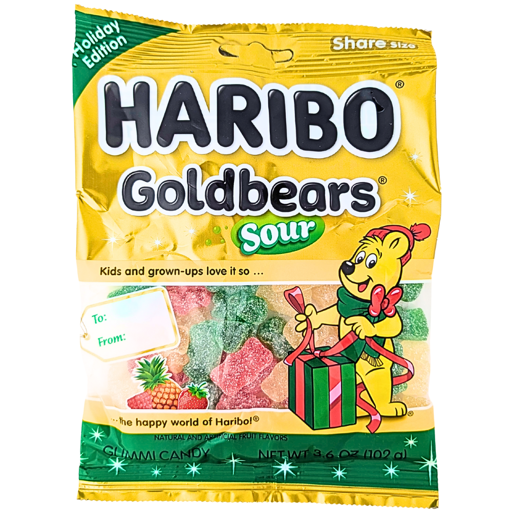 Haribo Sour Goldbears Holiday Edition - 4oz | Candy Funhouse – Candy ...