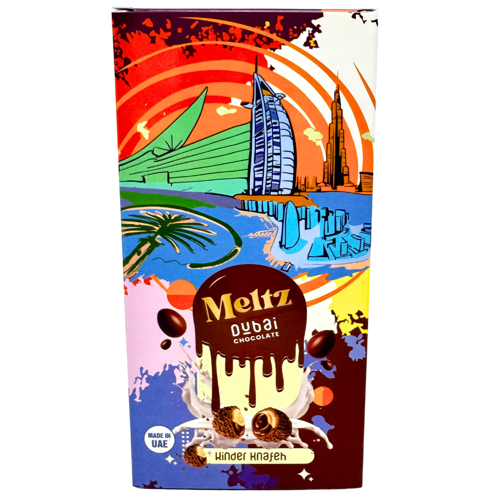 Meltz Dubai Chocolate Kinder Knafeh - 192g | Candy Funhouse – Candy Funhouse CA