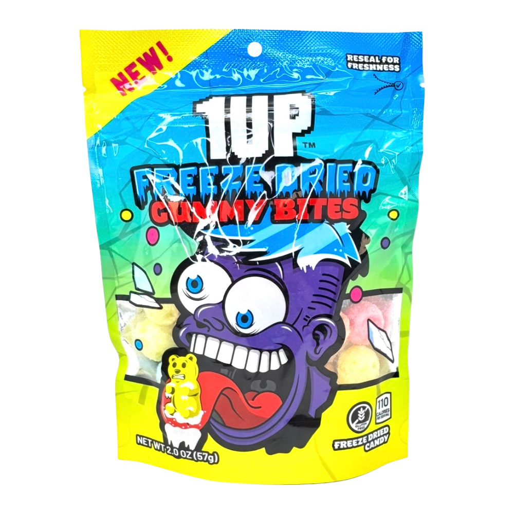 1UP Freeze Dried Gummy Bites - 2oz | Candy Funhouse – Candy Funhouse CA