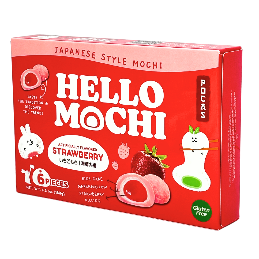 Hello Mochi Strawberry - 6.3oz | Candy Funhouse – Candy Funhouse CA