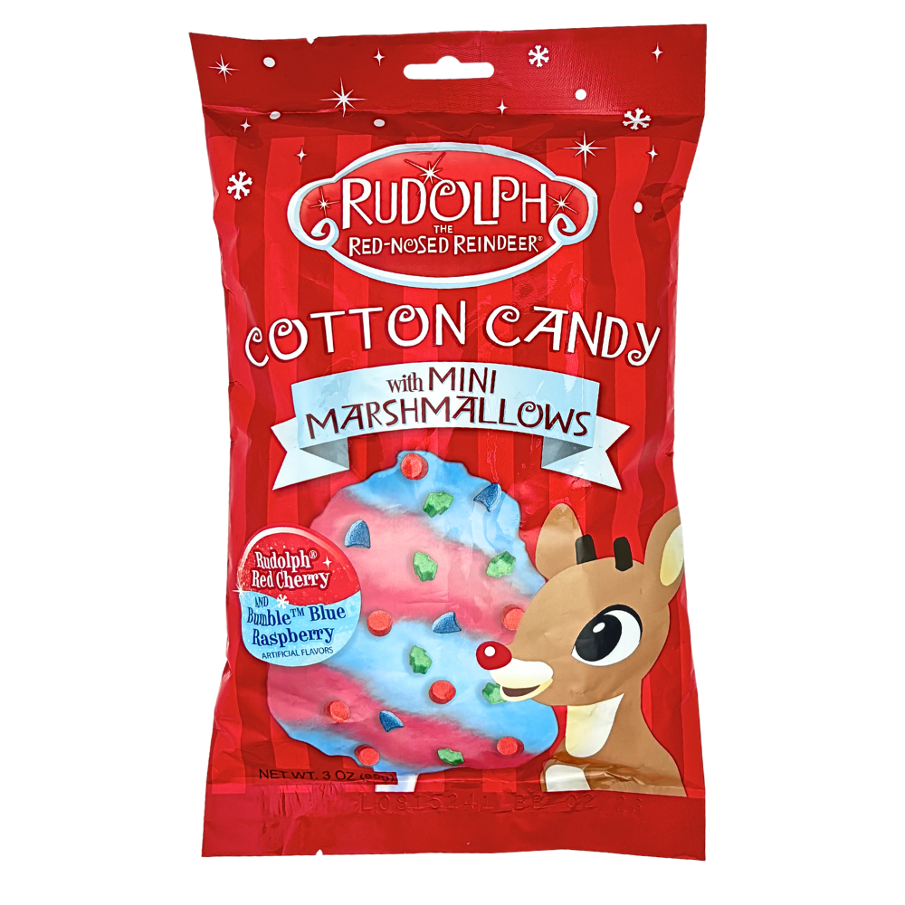 Rudolph Cotton Candy Bag with Marshmallows - 80g | Candy Funhouse ...