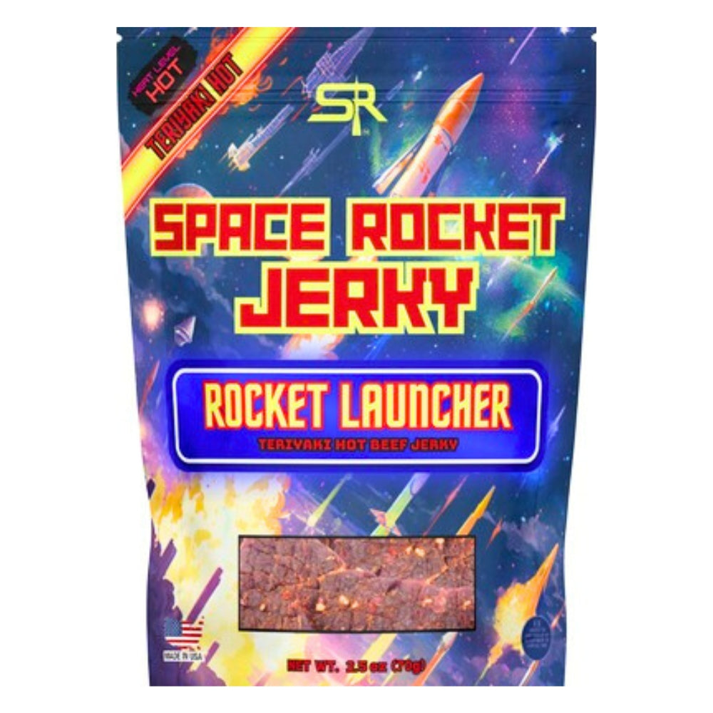 Space Rocket Jerky Rocket Blaster Hot Teriyaki Beef Jerky - 2.5oz ...