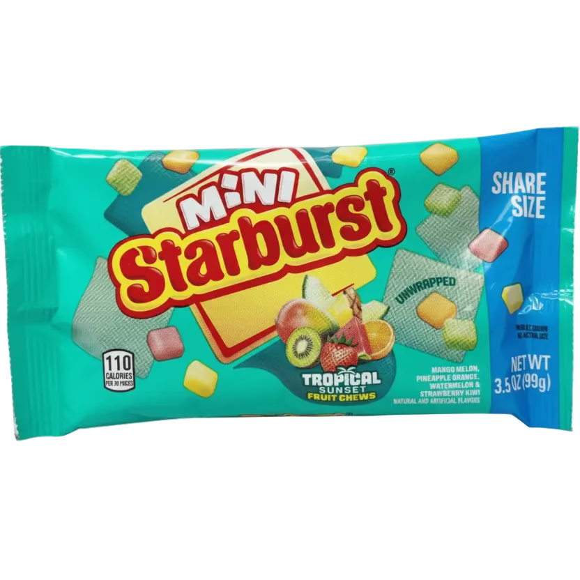 Starburst Minis Tropical Sunset King Size - 3.5oz | Candy Funhouse ...