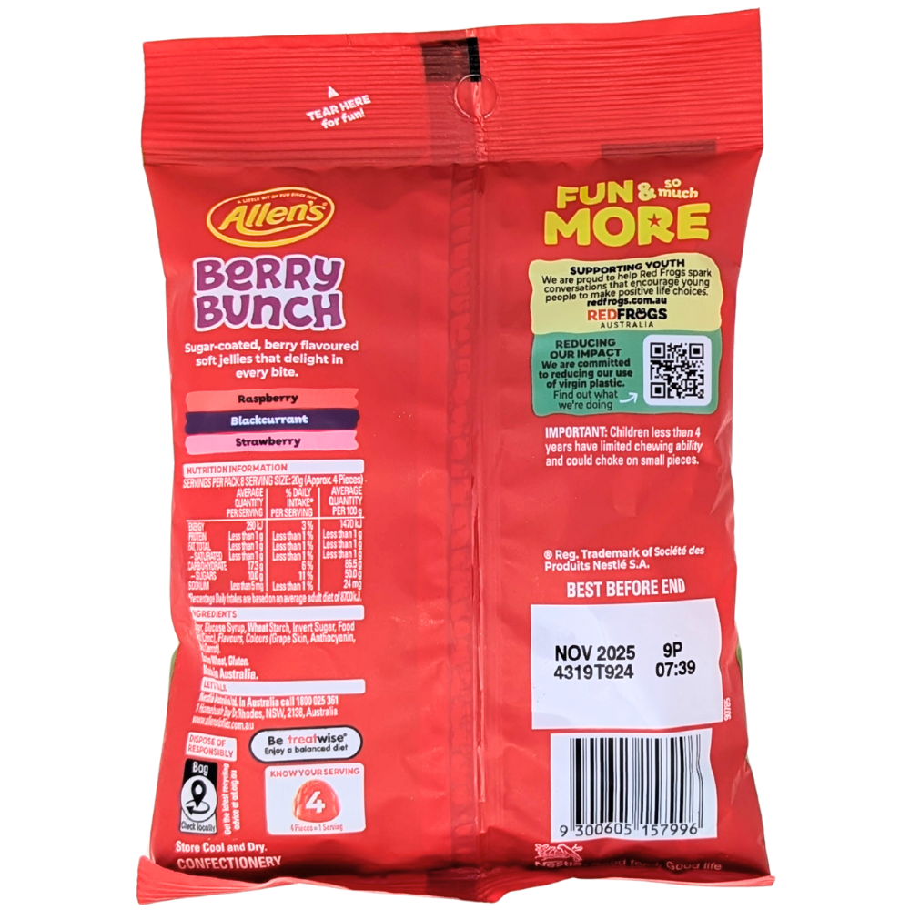 Allen's Berry Bunch (Australia) - 160g | Candy Funhouse – Candy Funhouse CA