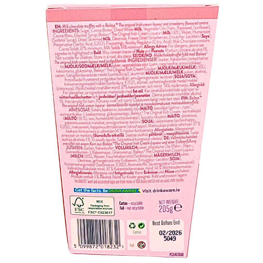 Baileys Chocolate Truffles Strawberries & Cream (UK) | Candy Funhouse ...