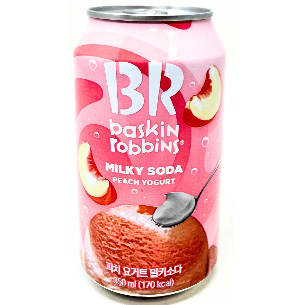 Baskin Robbins Peach Yogurt Milky Soda (Korea) - 350mL | Candy Funhouse – Candy Funhouse CA