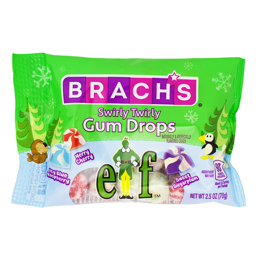 Elf Swirly Twirly Gum Drops - 2.5oz | Candy Funhouse – Candy Funhouse CA
