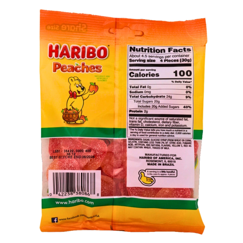 Haribo Peaches Gummy Candies | Candy Funhouse – Candy Funhouse CA