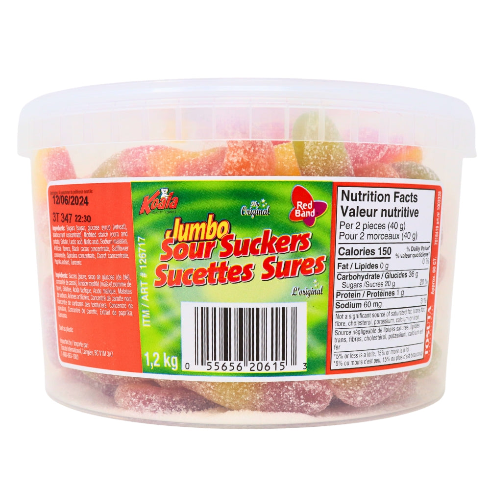 Koala Jumbo Sour Suckers Gummy Candy | Sour Keys