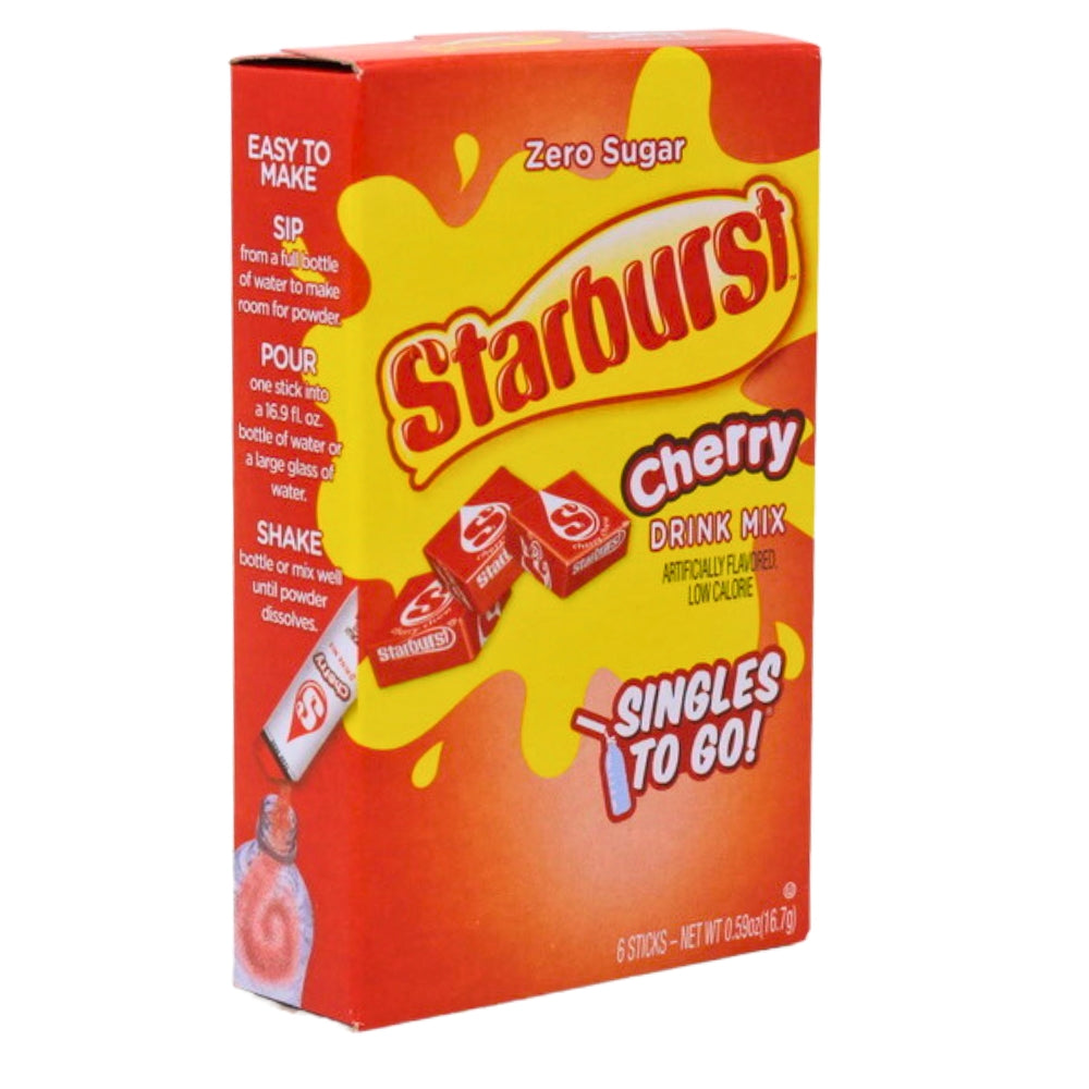 Starburst Singles To Go Drink Mix-Cherry – Candy Funhouse CA