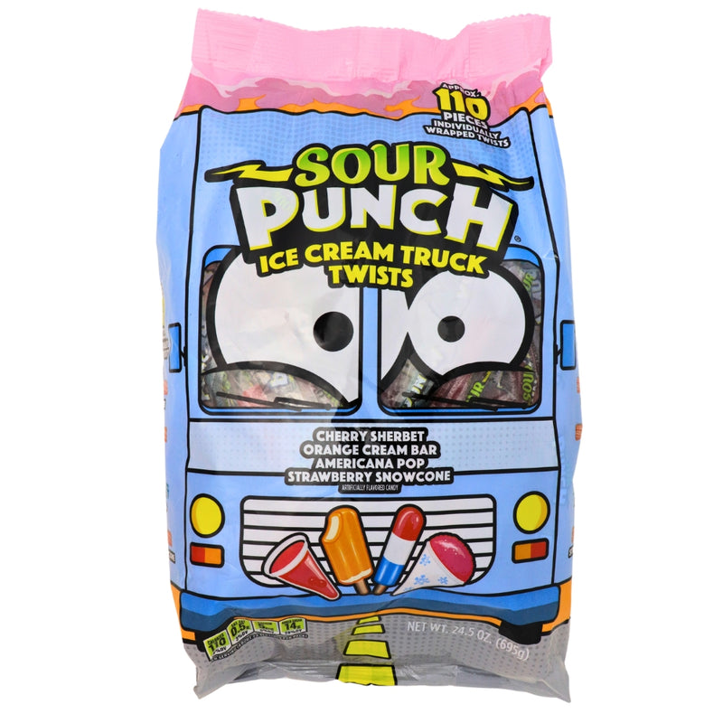 Sour Punch Twists Ice Cream Truck - 110ct | Candy Funhouse