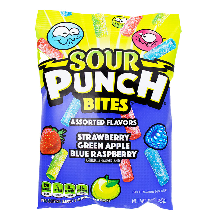 Sour Punch Mini Bites Assorted Pouch - 5oz | Candy Funhouse – Candy ...