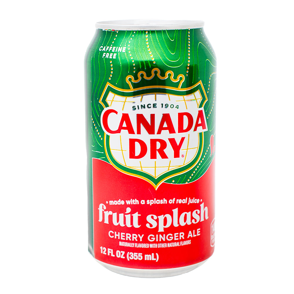 Canada Dry Fruit Splash Cherry Ginger Ale Soda - 355mL | Candy Funhouse ...