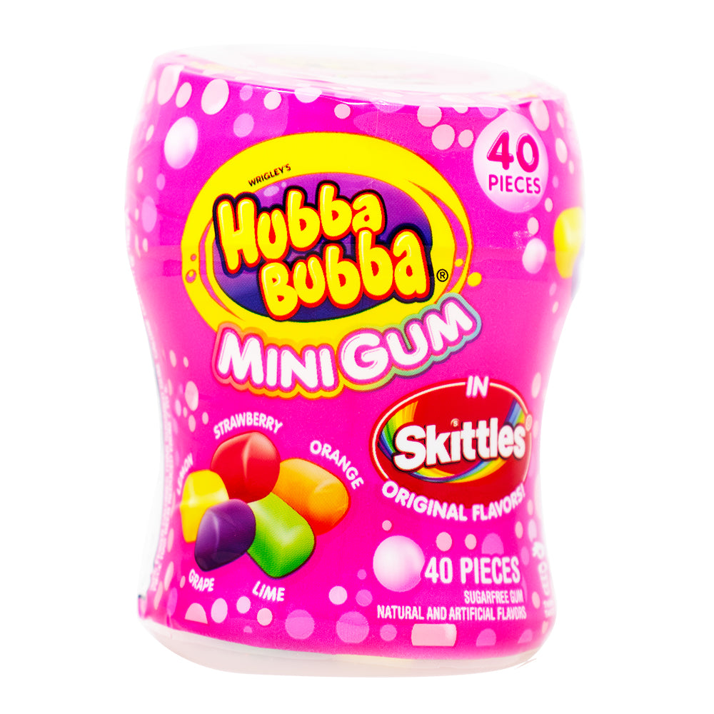 Hubba Bubba Skittles Mini Gum Bottle 40 Pieces | Candy Funhouse – Candy ...