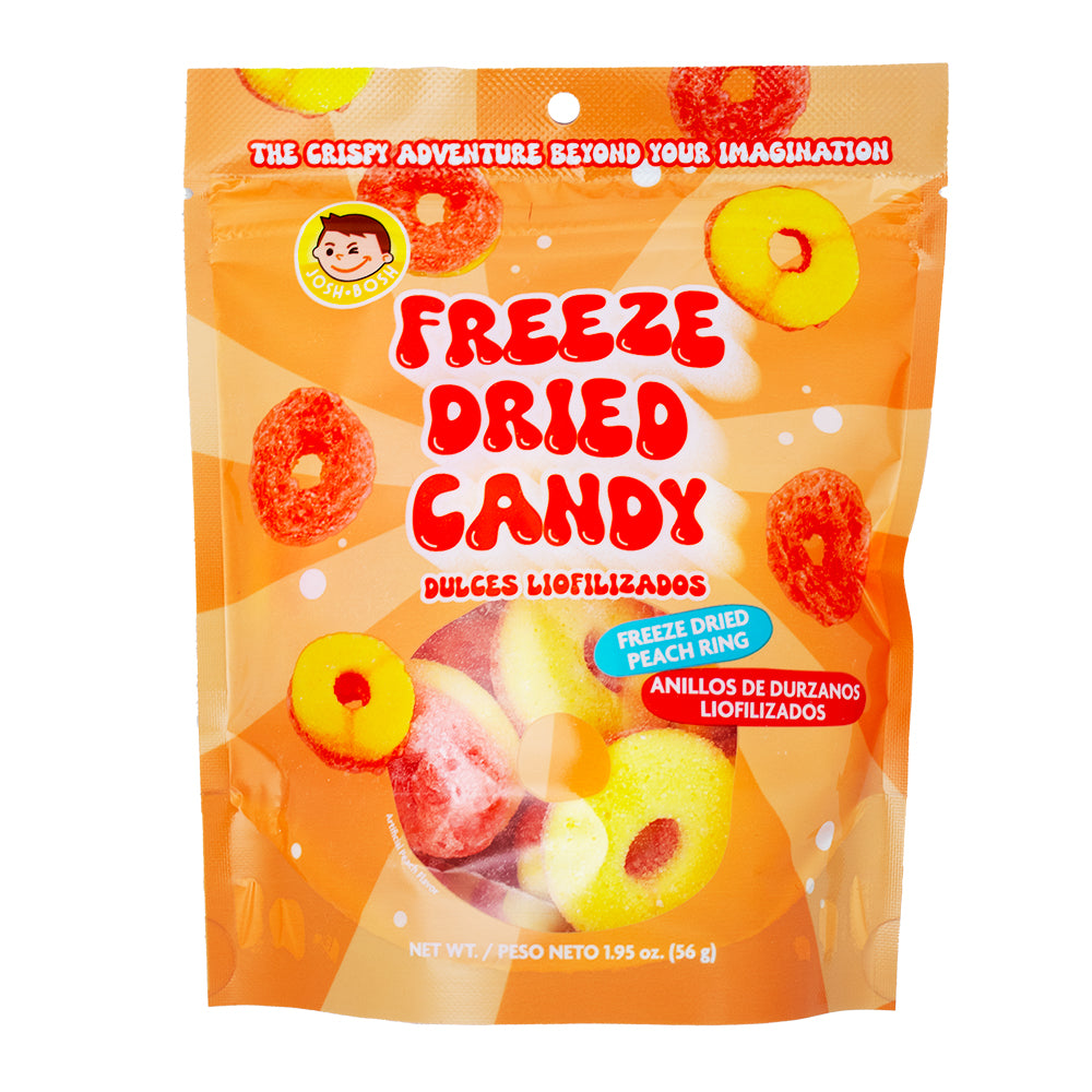 Josh Bosh Freeze Dried Candy Peach Rings - 1.95oz | Candy Funhouse ...