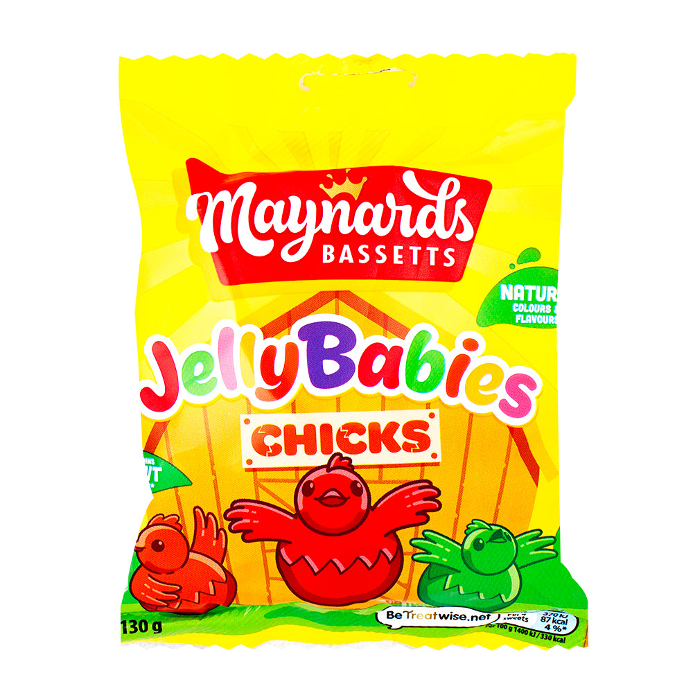 Maynards Bassetts Jelly Babies Chicks - 130g | Candy Funhouse – Candy ...