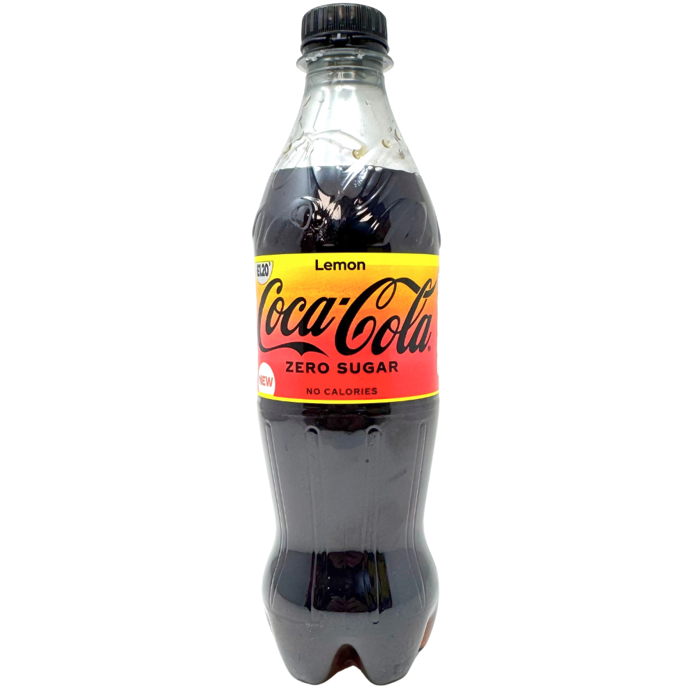 Coca Cola Lemon Zero Sugar (UK) - 500mL | Candy Funhouse – Candy ...