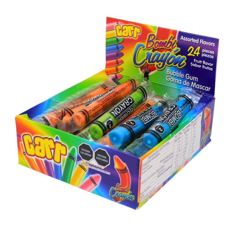 Crayon Bubble Gum - 24ct Box | Candy Funhouse