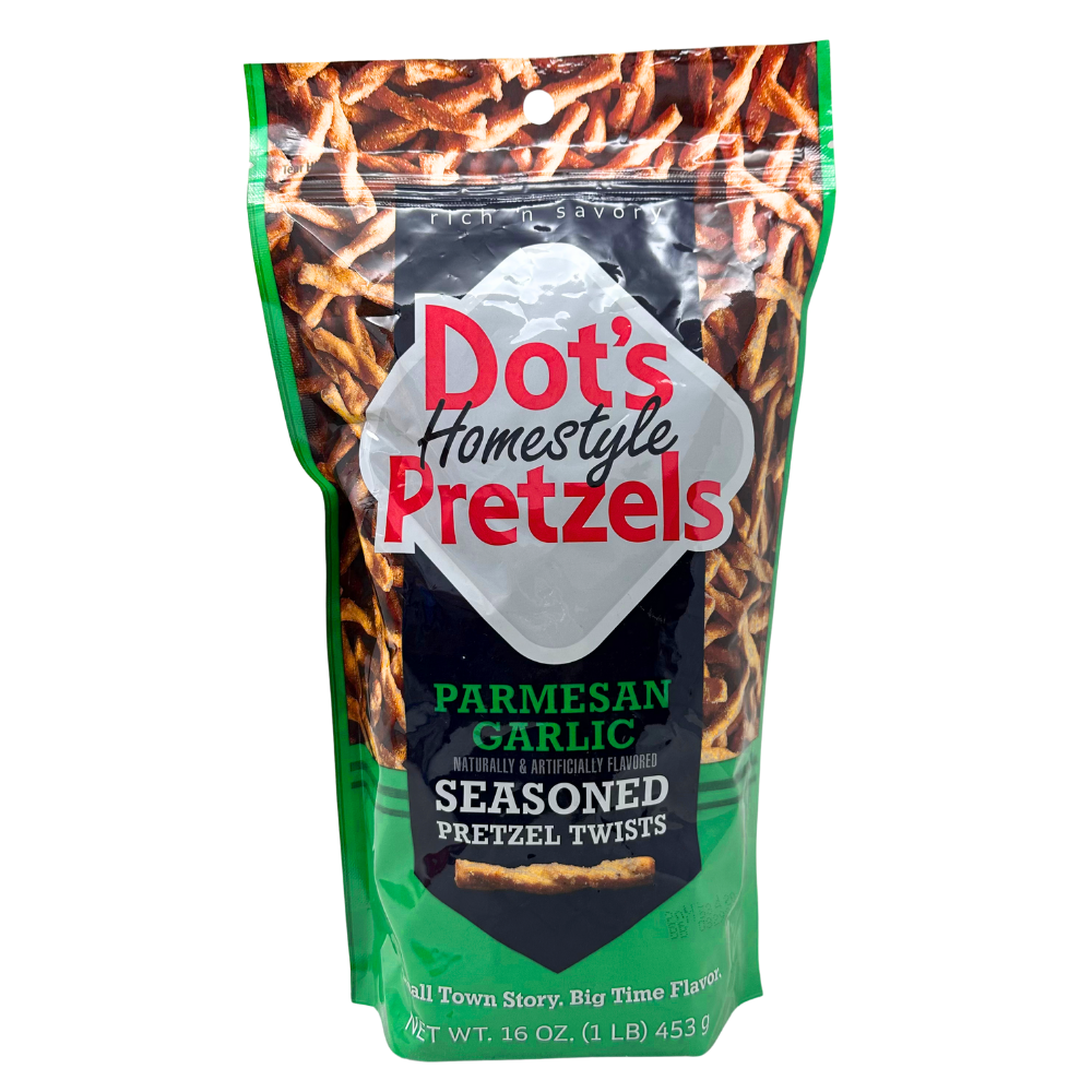 Dots Pretzels Garlic Parmesan - 453g | Candy Funhouse – Candy Funhouse CA