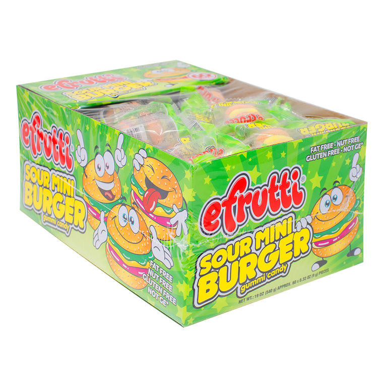 efrutti Gummi Sour Burger Candy | Gummy Candy – Candy Funhouse CA