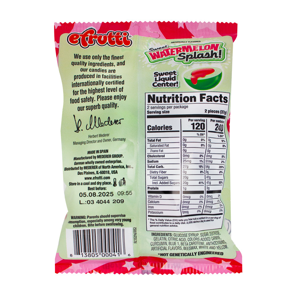 efrutti Sweet Watermelon Splash - 2.6oz | Candy Funhouse – Candy ...