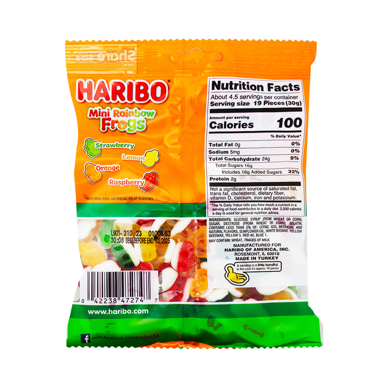 Haribo Mini Rainbow Frogs Gummy Candies | Retro Candy – Candy Funhouse CA