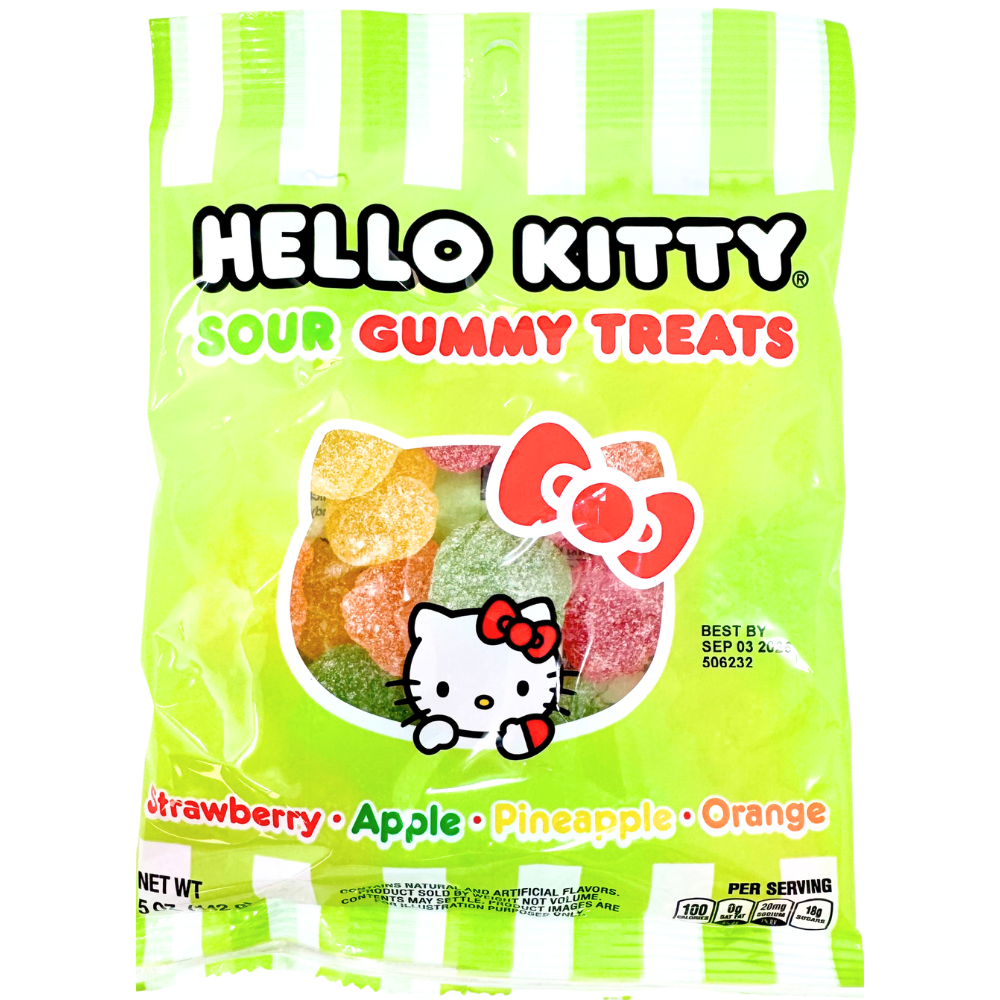 Hello Kitty Sour Gummi Treats - 5oz | Candy Funhouse – Candy Funhouse CA