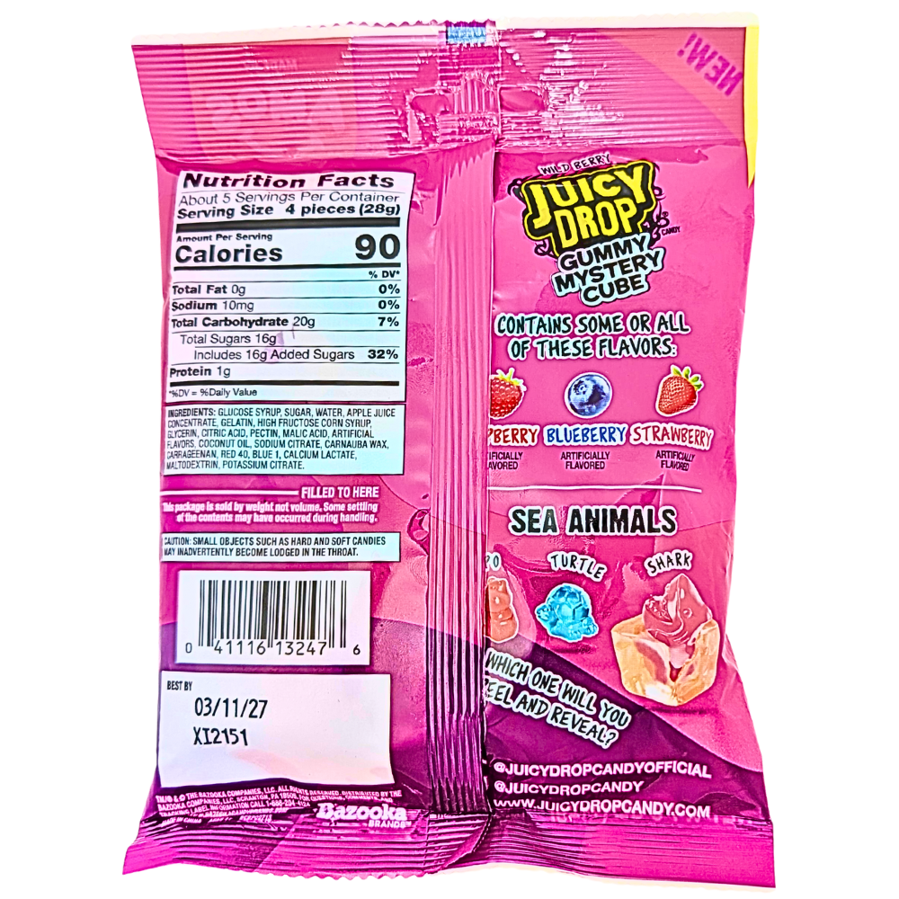 Juicy Drop Gummy Mystery Cube Wild Berry - 5oz | Candy Funhouse – Candy ...