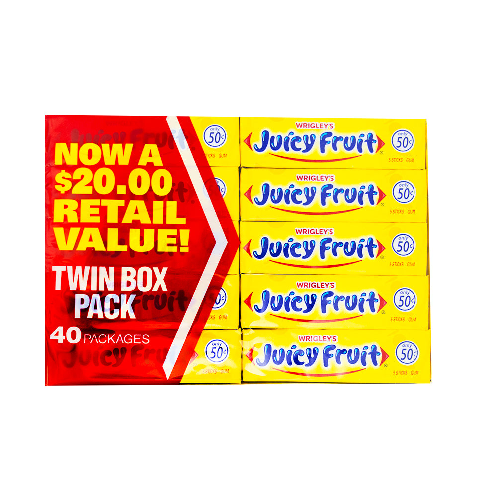 Wrigley's Juicy Fruit Original 5 Stick Packs-40 Count – Candy Funhouse CA