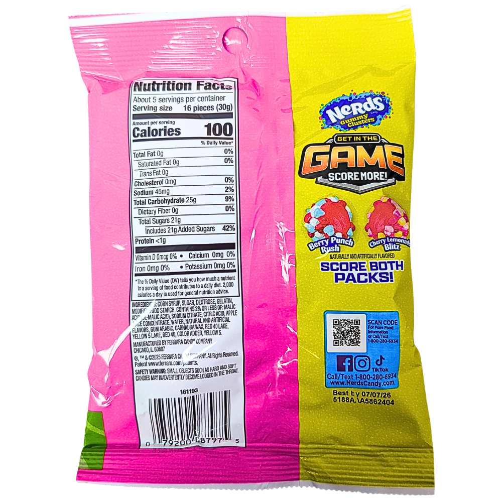 Nerds Gummy Clusters Cherry Lemonade Blitz - 5oz | Candy Funhouse ...