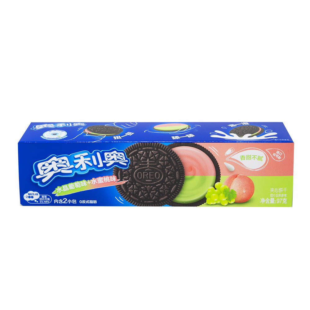 Oreo Crystal Grape & Peach Fusion (China) - 97g | Candy Funhouse ...