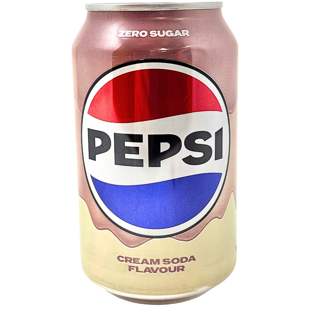 Pepsi Cream Soda Zero Sugar (UK) - 330mL | Candy Funhouse – Candy ...