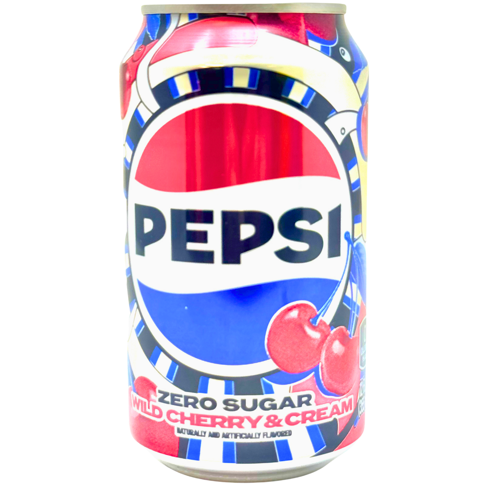 Pepsi Wild Cherry and Cream Zero Sugar - 355ml | Candy Funhouse – Candy ...