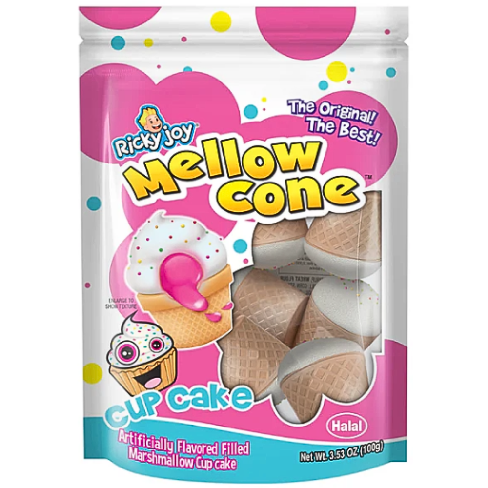 Ricky Joy Mellow Cone Cup Cake Strawberry - 3.53oz | Candy Funhouse ...
