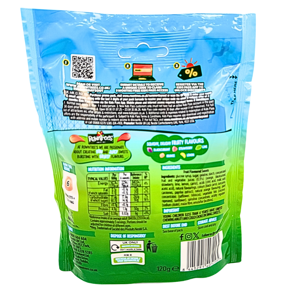 Rowntree's Fruit Pastilles Squidgers (UK) - 120g | Candy Funhouse ...