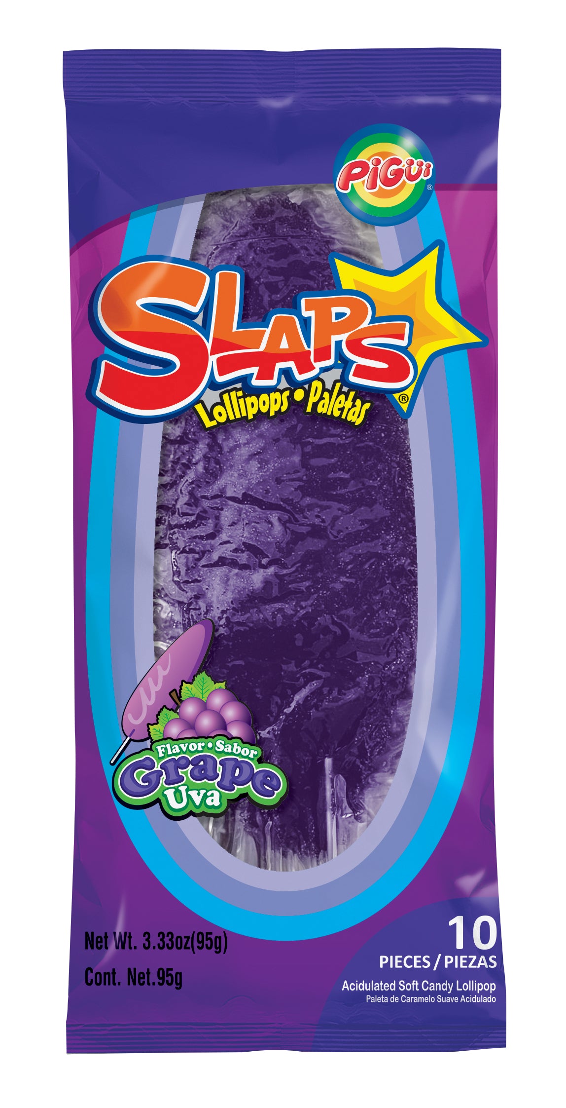 Slaps Grape Lollipops - 95g | Candy Funhouse – Candy Funhouse CA