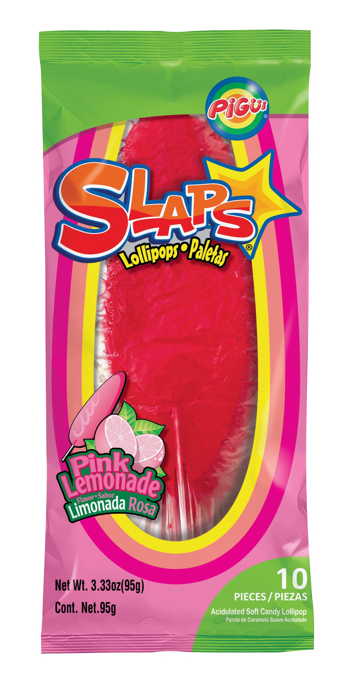 Slaps Pink Lemonade Lollipops - 95g | Candy Funhouse – Candy Funhouse CA