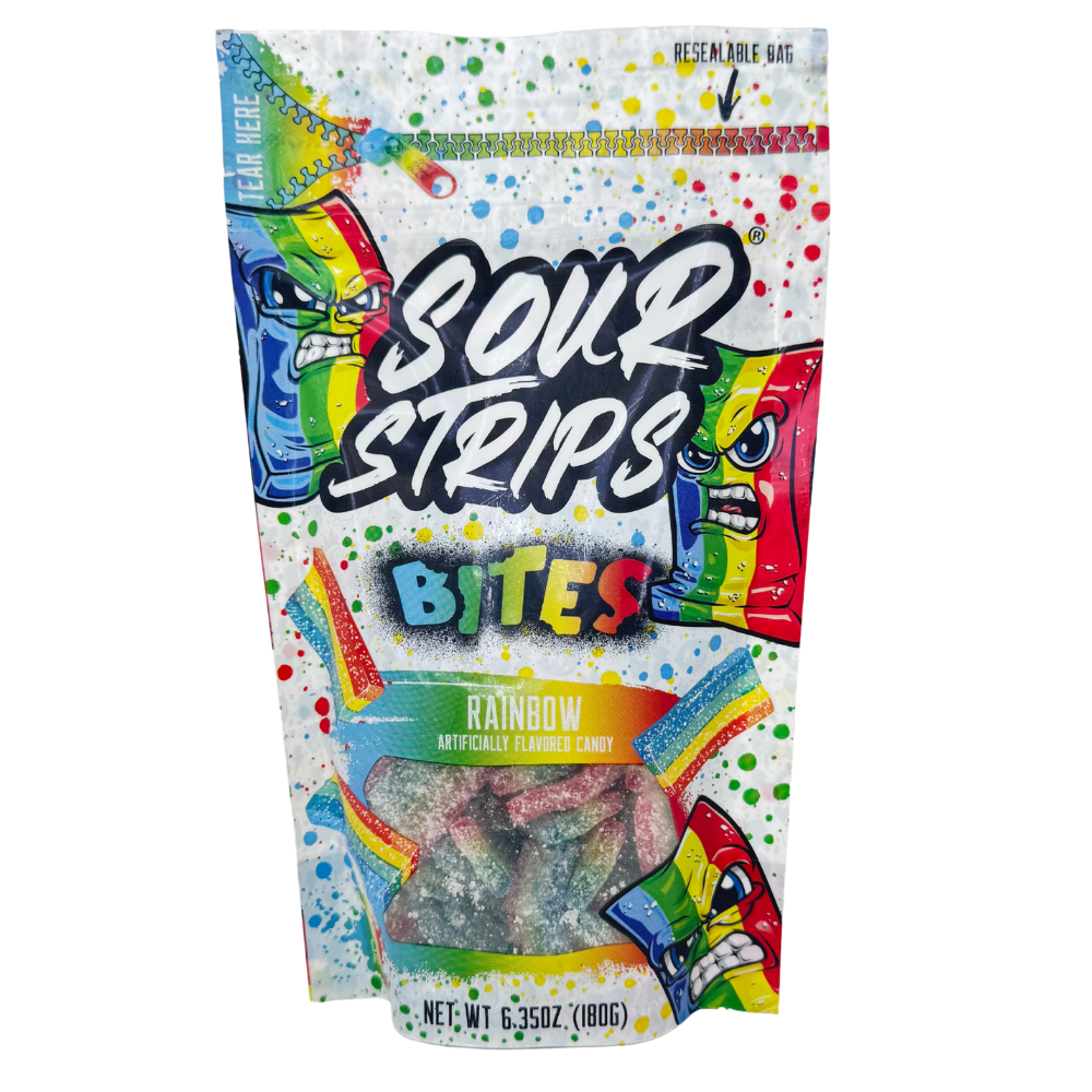 Sour Strips Bites Rainbow - 6.35oz | Candy Funhouse – Candy Funhouse CA