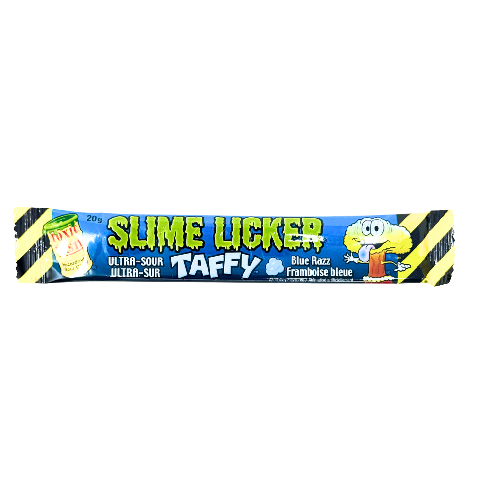 Toxic Waste Slime Licker Taffy Blue Razz - 20g | Candy Funhouse – Candy ...
