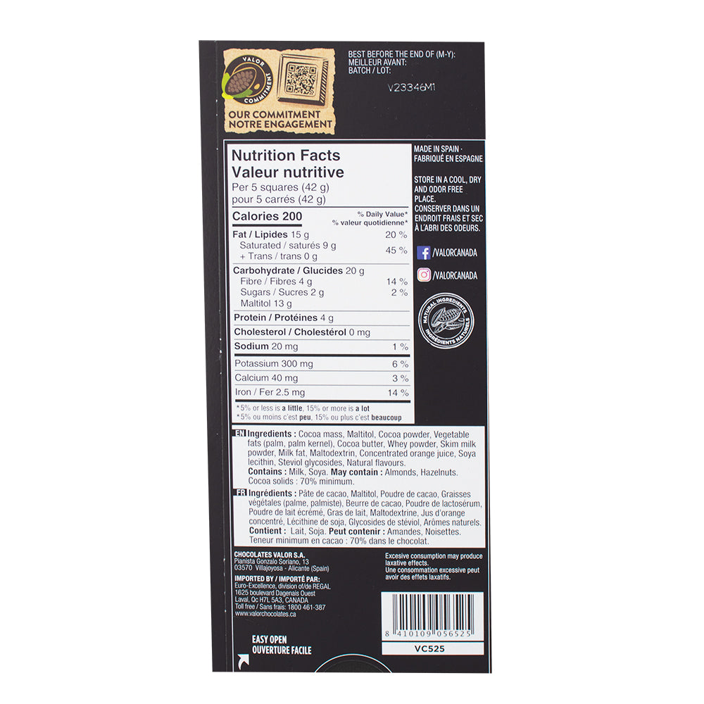 Valor Creamy Dark Chocolate Orange Cream -100g | Candy Funhouse – Candy ...