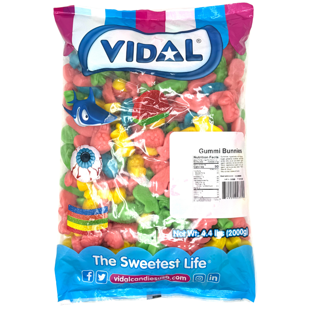 Vidal Easter Gummi Bunnies - 4.4lb | Candy Funhouse – Candy Funhouse CA