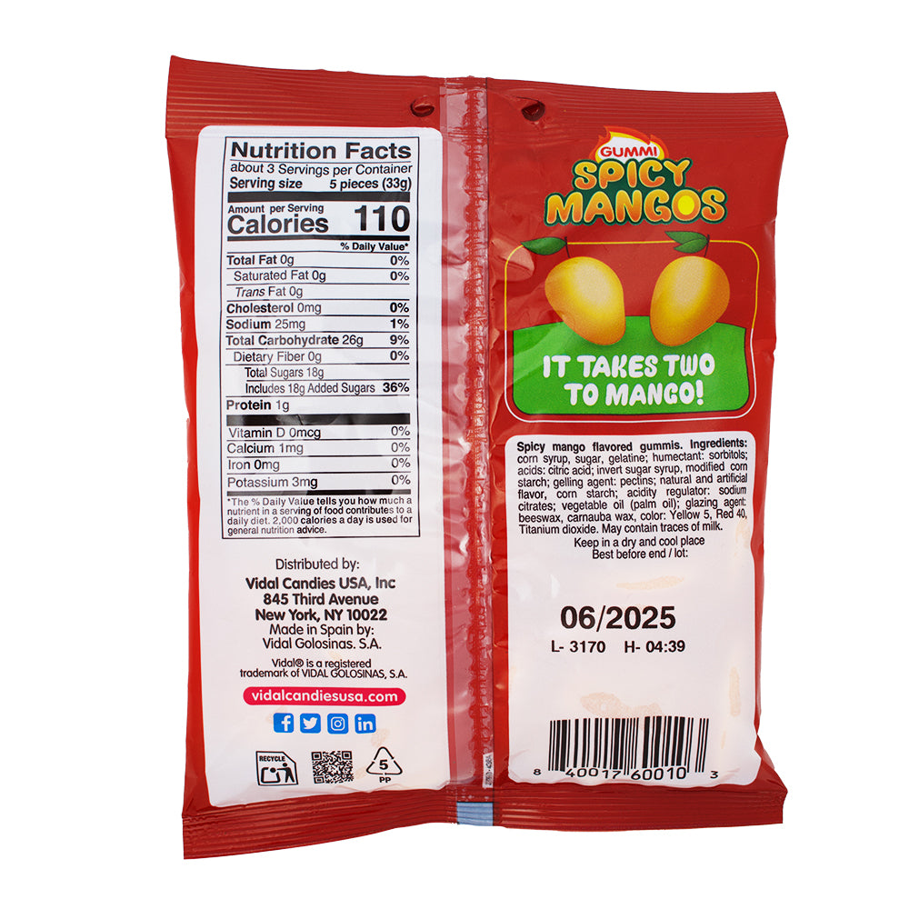 Vidal Filled Spicy Mango - 3.5oz | Candy Funhouse – Candy Funhouse CA