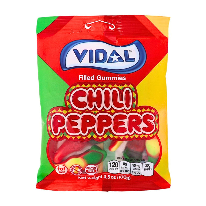 Vidal Spicy Chili Peppers Filled Gummies | Candy Funhouse