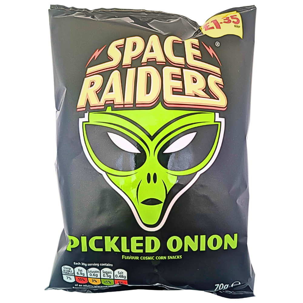 Space Raiders Pickled Onion (UK) - 70g | Candy Funhouse – Candy Funhouse CA