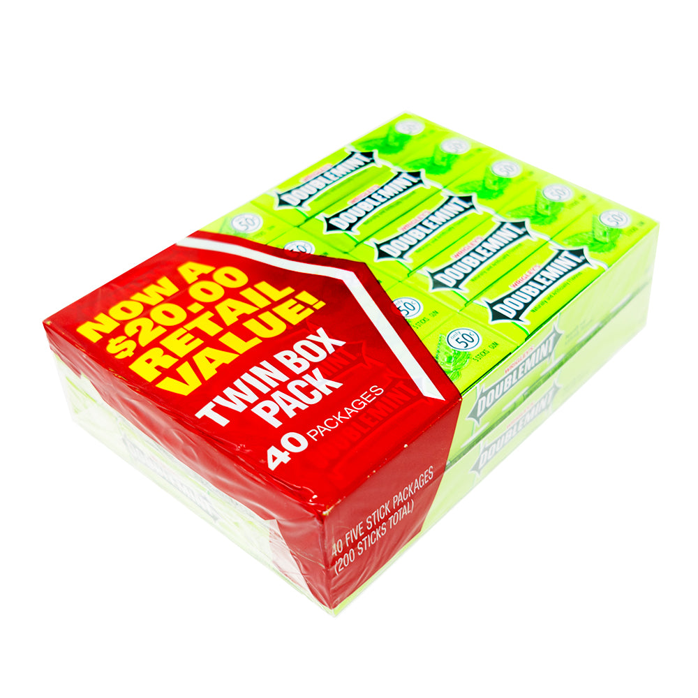 Doublemint 5 Stick packs - 40 Count | Wrigley's – Candy Funhouse CA
