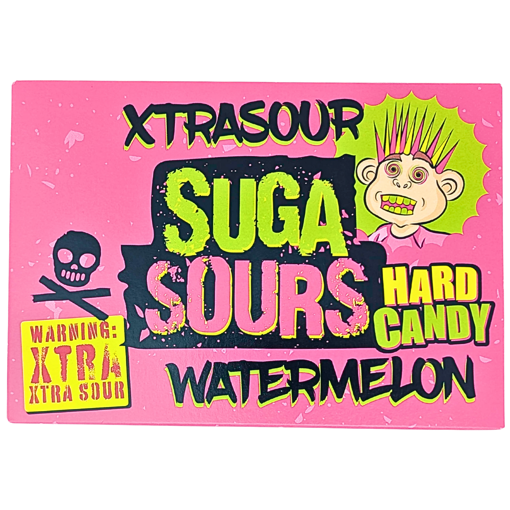 Xtrasour Suga Sours Watermelon Hard Candy Theatre Box | Candy Funhouse ...